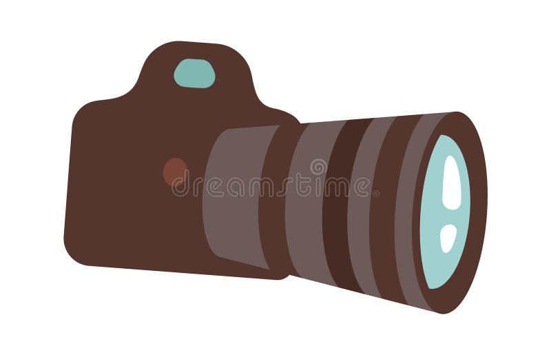 Camera with Zoom stock vector. Illustration of device - 275523907