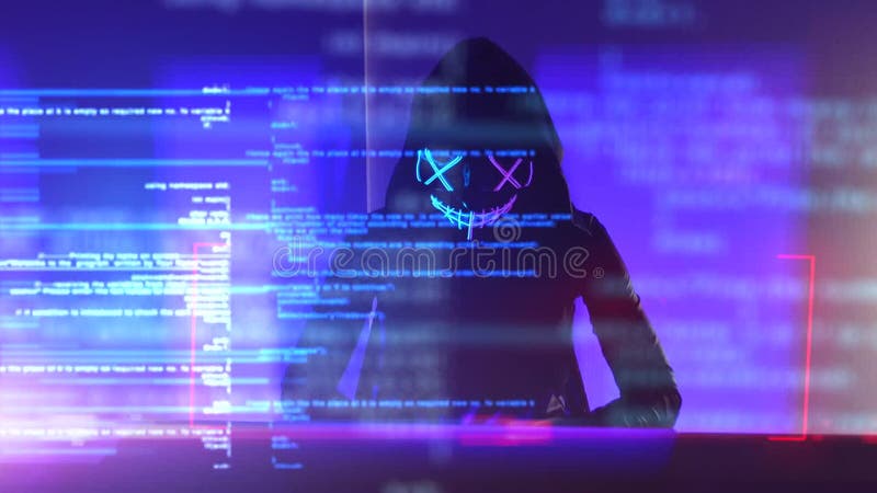 Camera Zooming Effect. Featuring a Mysterious Figure in an Anonymous ...