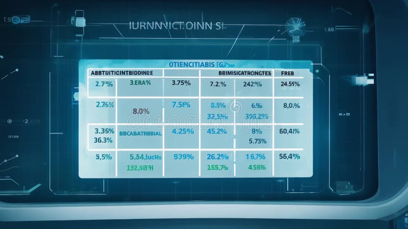 The Camera Zooms Out To Reveal a High-tech Comparison Chart Showcasing ...