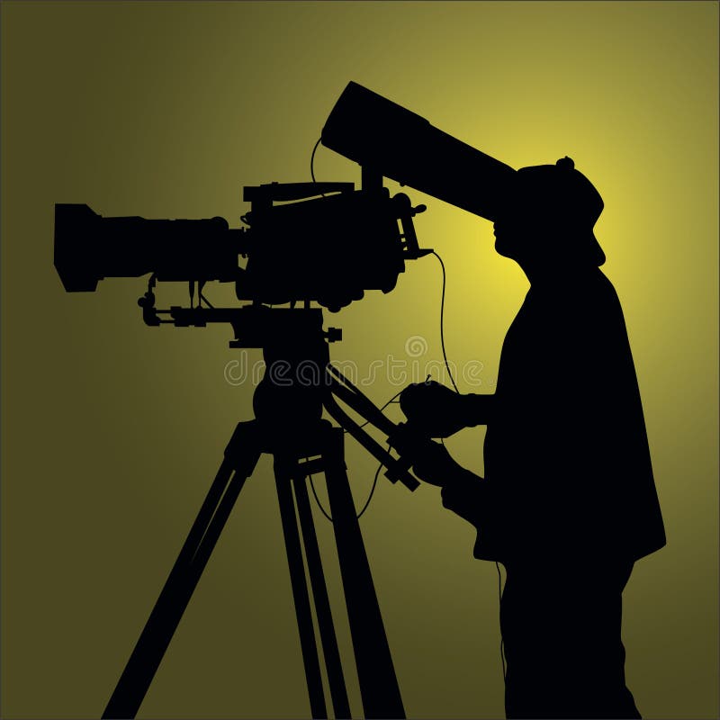 Cameraman stock illustration. Illustration of outline - 3152942