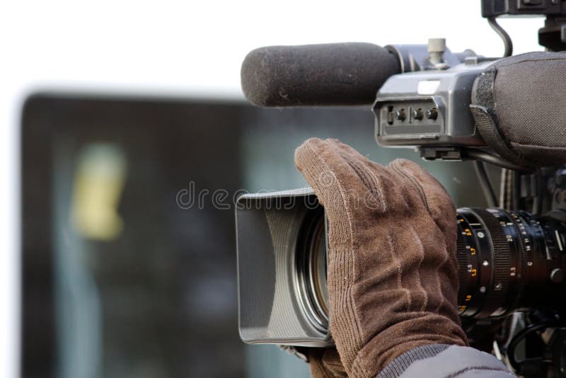 Cameraman photo stock. Image du télévision, homme, film - 17539230