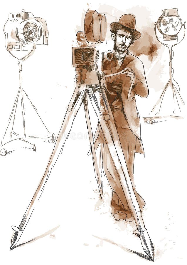 Cameraman stock vector. Illustration of grungy, director - 28701483