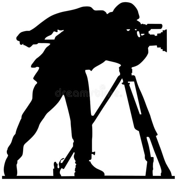 Cameraman stock illustration. Illustration of outline - 3152942