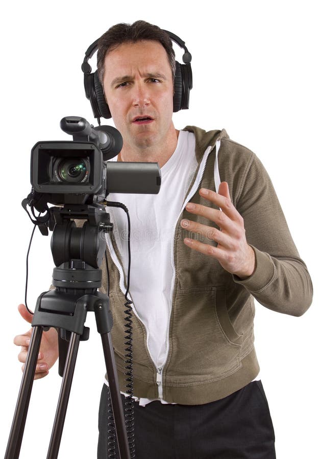 Cameraman photo stock. Image du caucasien, longueur, lentille - 40329854