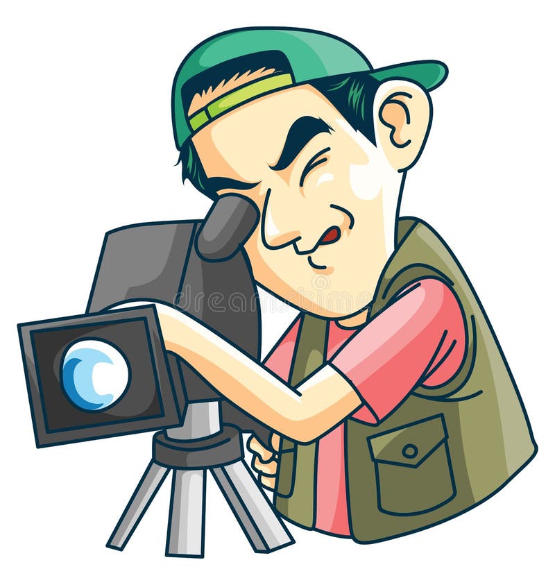 Cameraman ilustración del vector. Ilustración de viejo - 47880500