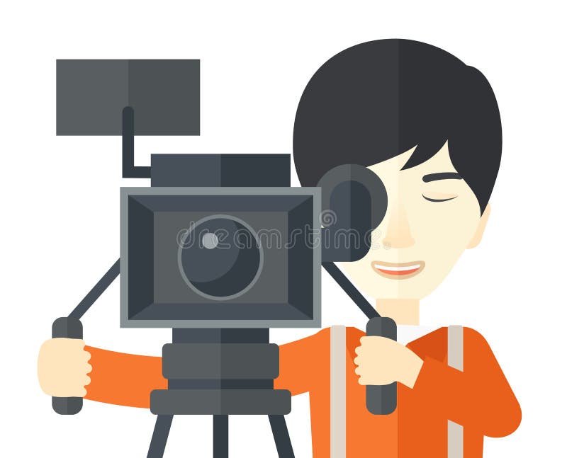 Cameraman illustration de vecteur. Illustration du medias - 60748314