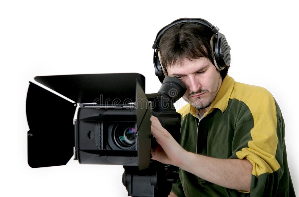 Cameraman stock photo. Image of grey, professional, camera - 8654164