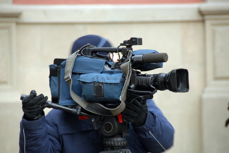 Cameraman in action stock image. Image of capture, television - 3704733
