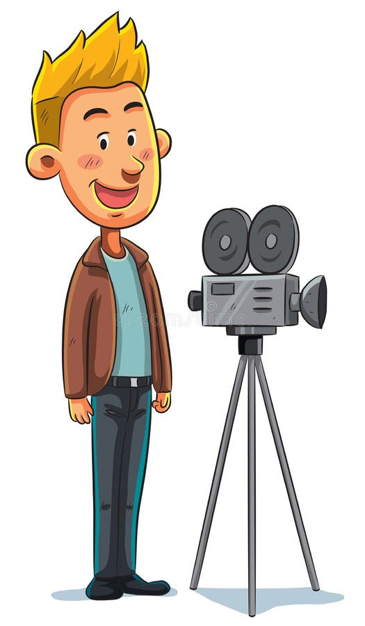 Cameraman stock vector. Illustration of cameraman, camera - 39853954