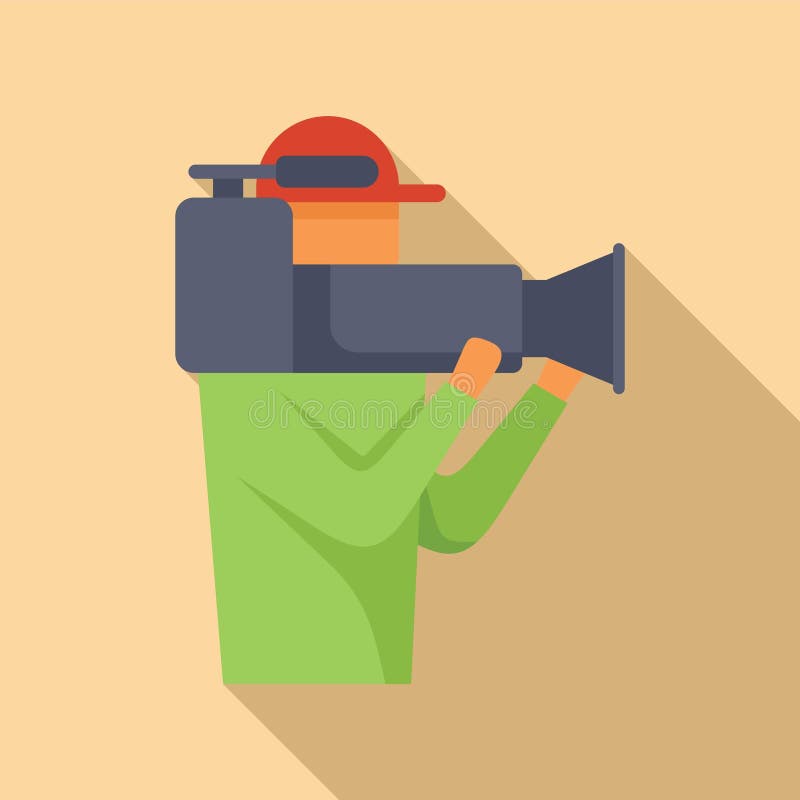 Cameraman Holding a Big Video Camera Filming Stock Photo - Image of ...