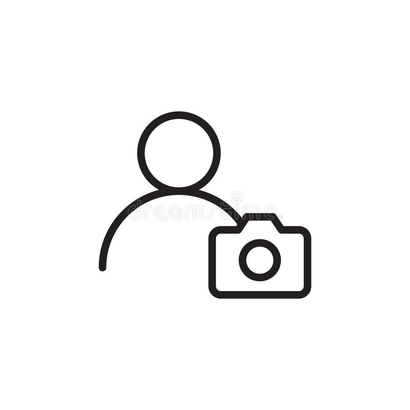 Cameraman Icon Outline Vector for Web Ui Stock Vector - Illustration of ...
