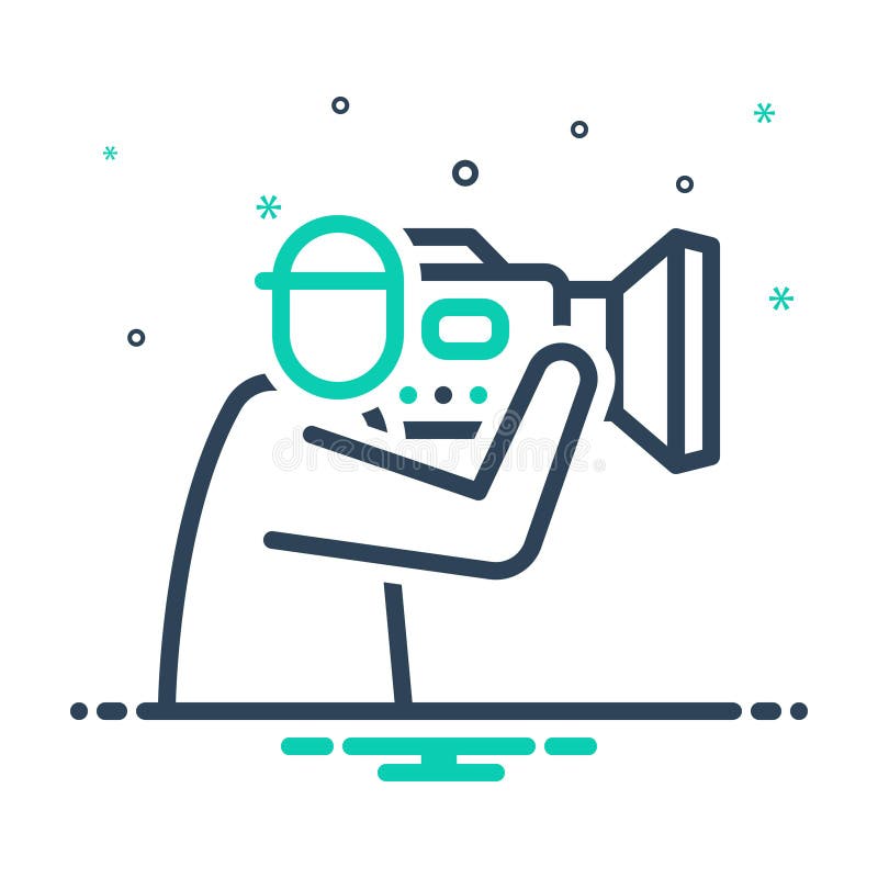 Mix Icon for Cameraman, Taking Pictures and Camera Stock Vector ...