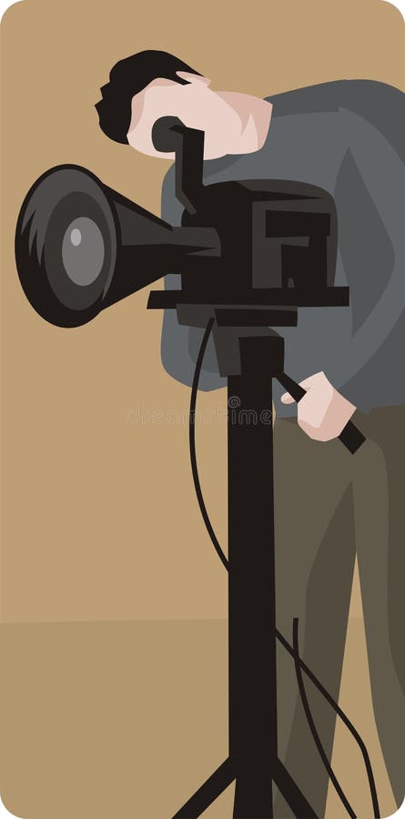 Cameraman Illustration stock vector. Illustration of film - 1996144
