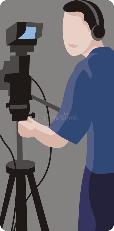 Cameraman Illustration stock vector. Illustration of movie - 1996149