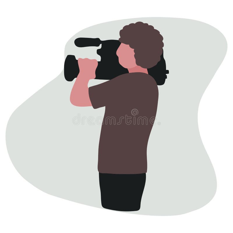 Cameraman illustration stock vector. Illustration of white - 231852797