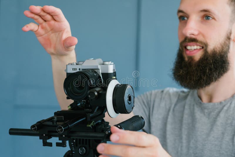 Cameraman Instruction Creative Footage Shooting Stock Photo - Image of ...