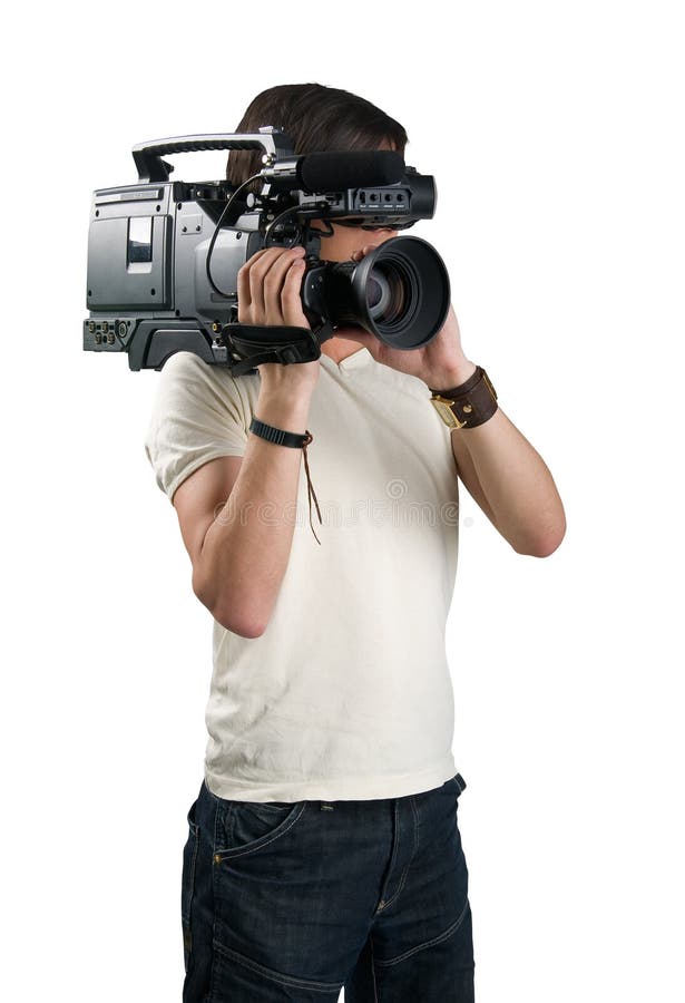 5,957 Cameraman White Background Stock Photos - Free & Royalty-Free ...