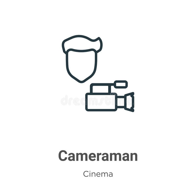 Cameraman Vector Icon on White Background. Flat Vector Cameraman Icon ...