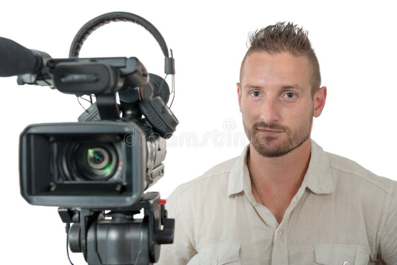 Camcorder Isolated on White Background Stock Photo - Image of avalaible ...