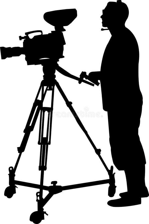 Cameraman silhouette stock vector. Illustration of camcorder - 173113077
