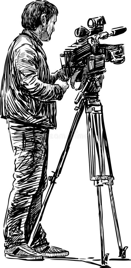 Cameraman stock vector. Illustration of cameraman, person - 31105579