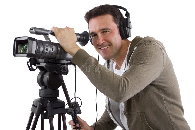 Cameraman stock photo. Image of filming, caucasian, industry - 40329768