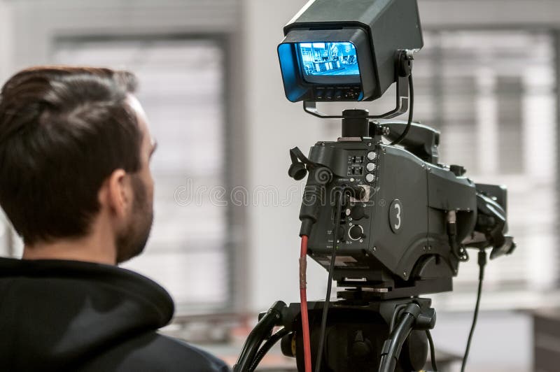 Cameraman working stock image. Image of recording, film - 82816539