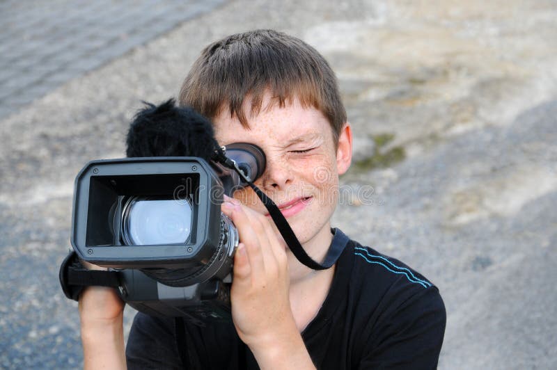 Cameraman stock image. Image of happy, cameras, caucasian - 44740805