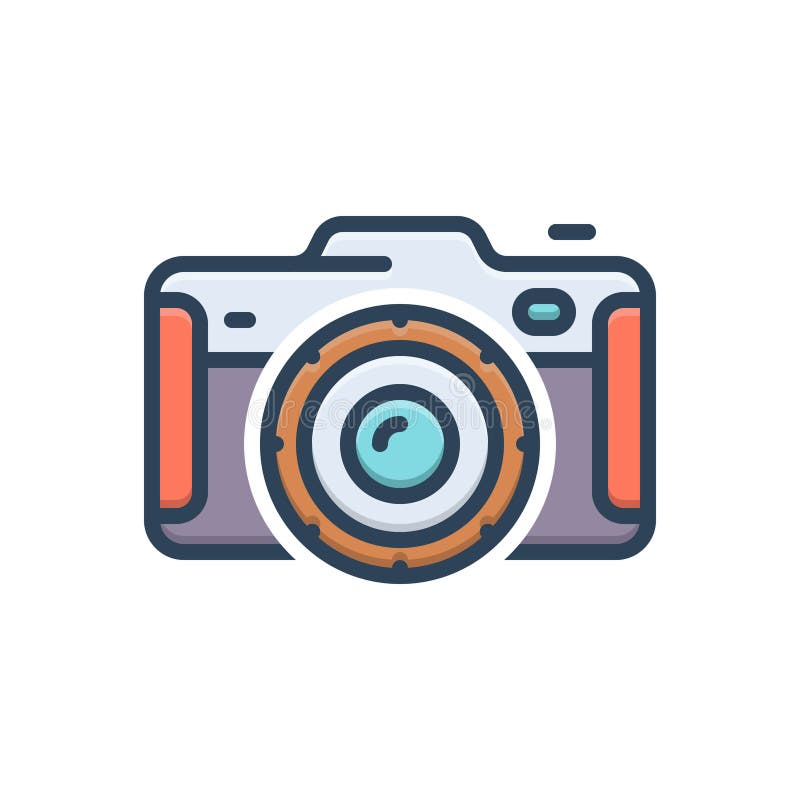 Color Illustration Icon for Cameras, Photograph and Equipment Stock ...