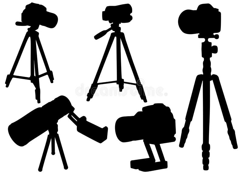 Cameras with Legs for Shooting in a Set Stock Vector - Illustration of ...