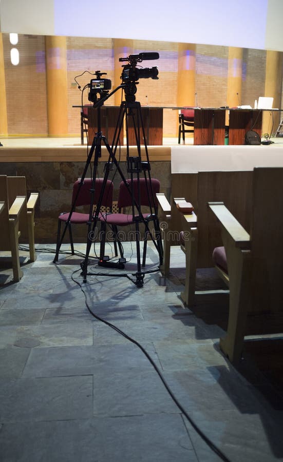 Cameras Ready To Take Live Video Streaming at Event Stock Photo - Image ...