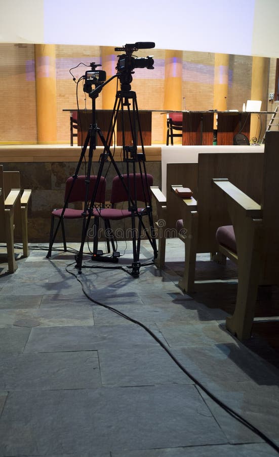 Cameras Ready To Take Live Video Streaming at Event Stock Photo - Image ...