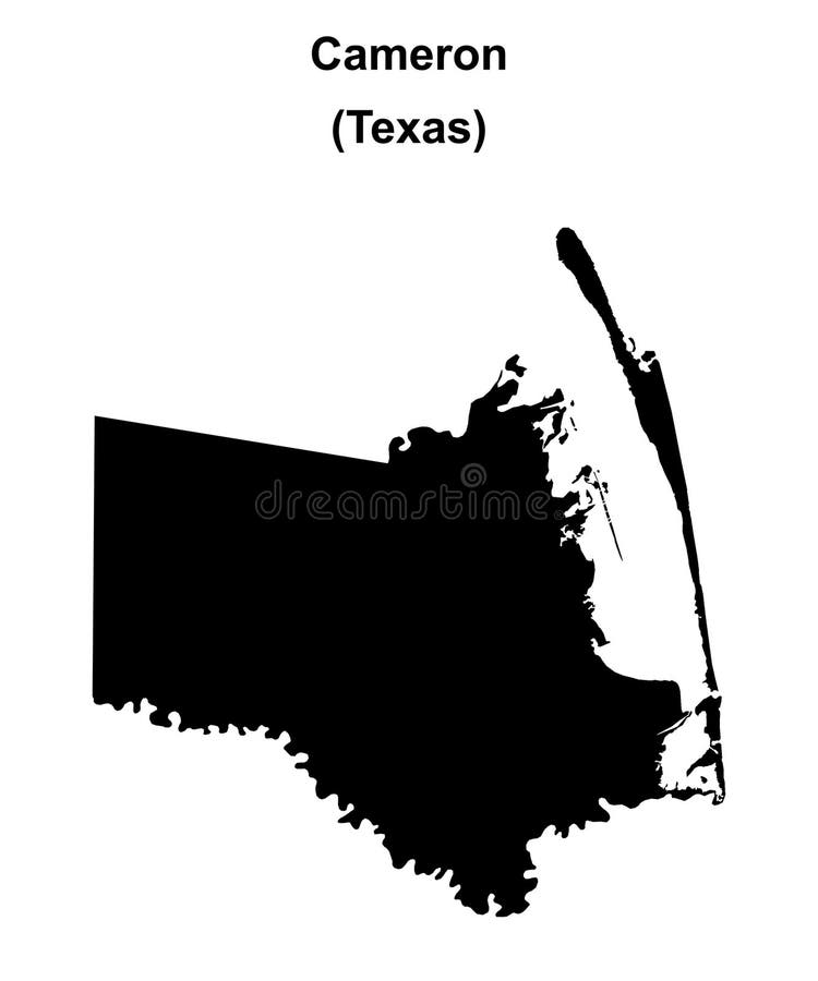 Cameron outline map stock vector. Illustration of silhouette - 361790789