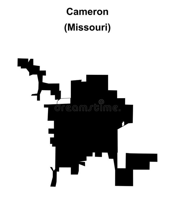 Cameron outline map stock vector. Illustration of template - 387456408