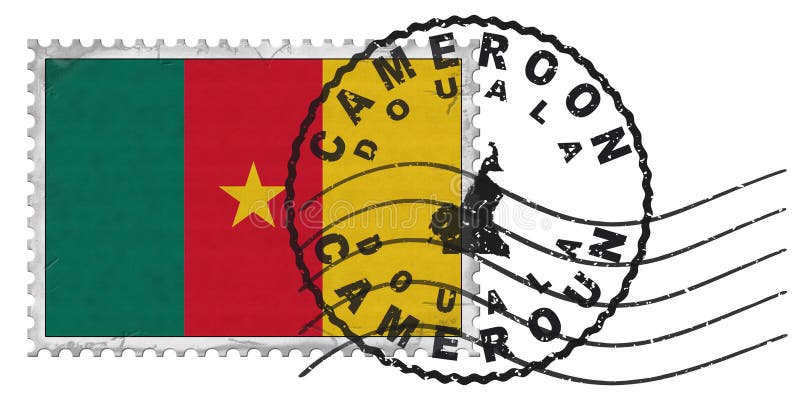 Cameroon Douala Stamp National Flag and Postmark Stock Illustration ...