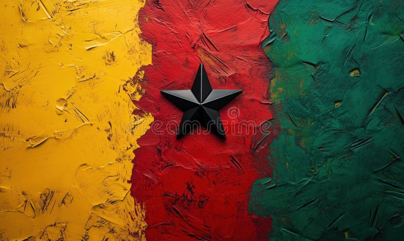 Cameroon Flag Colors with Black Star Symbolizing National Identity and ...