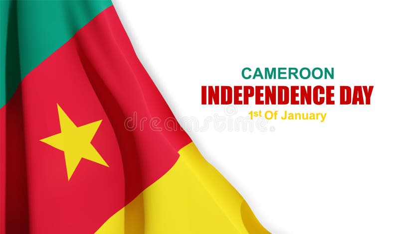 Cameroon Independence Day Banner Stock Vector - Illustration of flag ...
