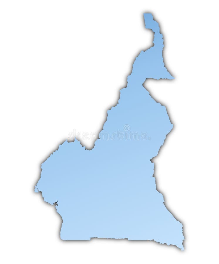 Cameroon map stock illustration. Illustration of contour - 7295407