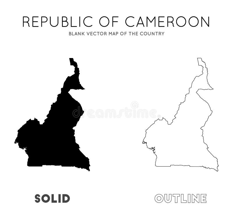 Cameroon map. stock vector. Illustration of cartography - 160014214