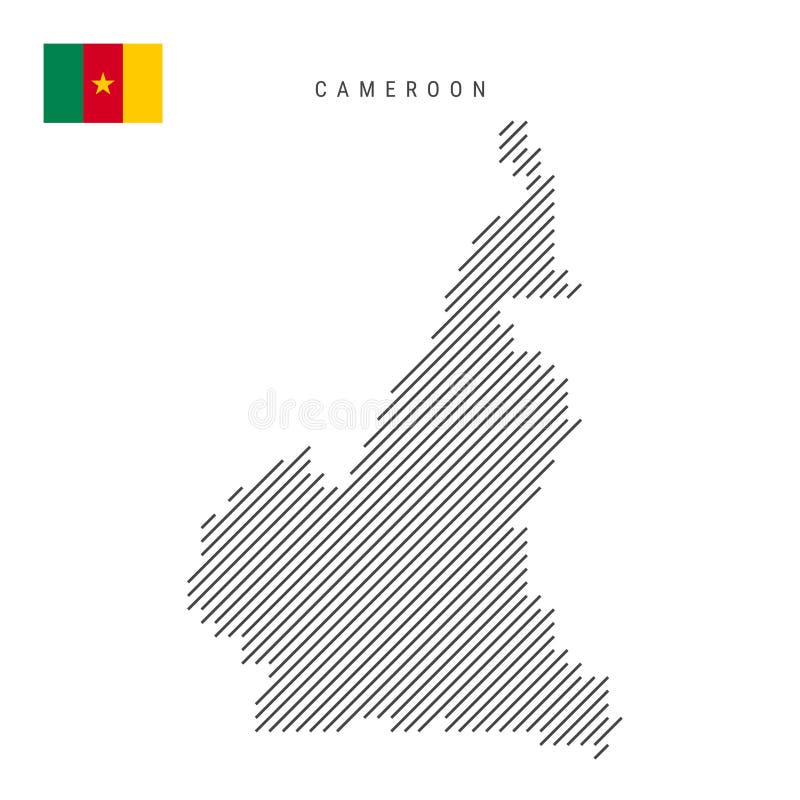 Cameroon map stock illustration. Illustration of north - 95556294