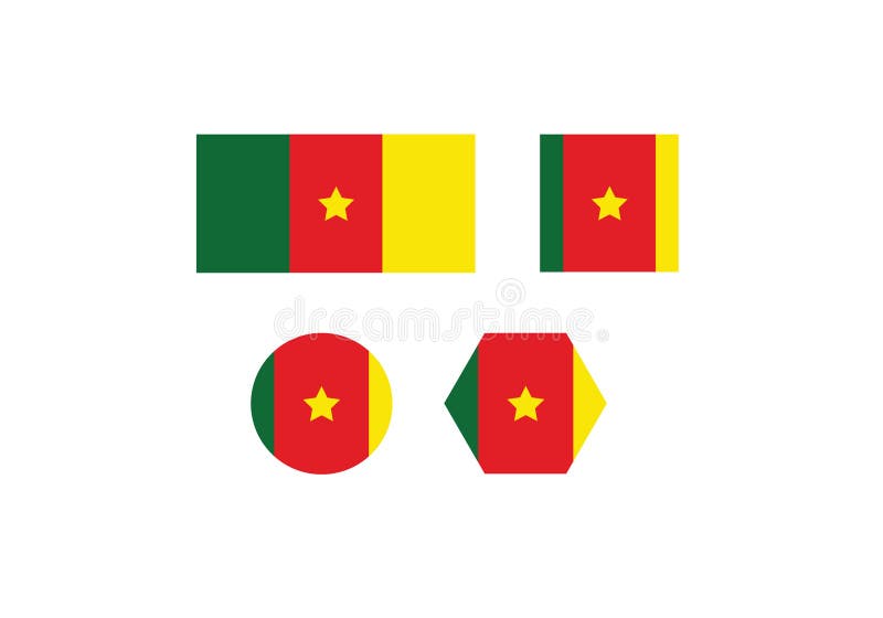 Cameroon National Flag Country Emblem Symbol Stock Vector ...