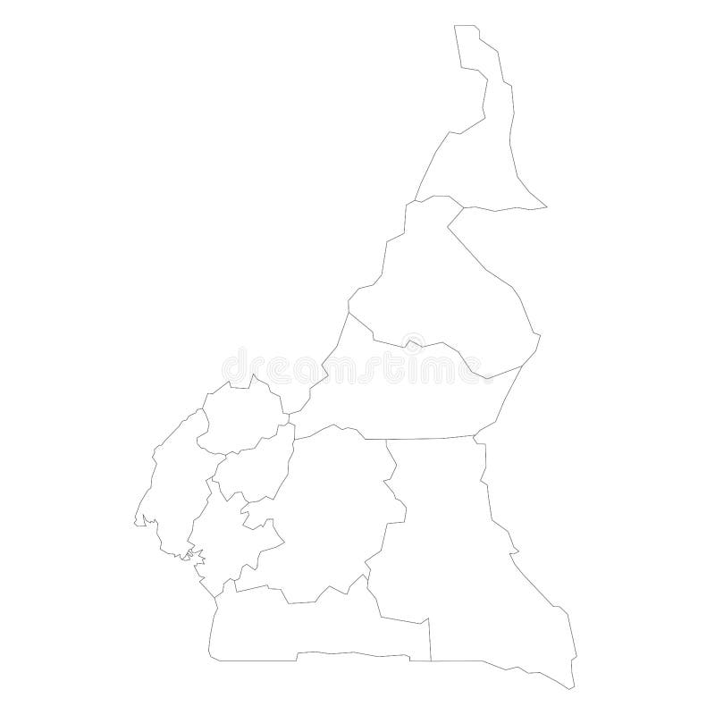 Cameroon Map Regions Stock Illustrations 223 Cameroon Map Regions