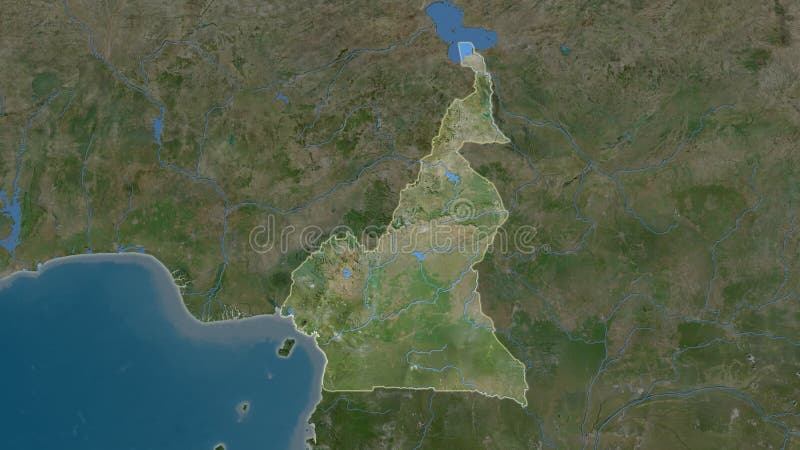Cameroon - Satellite. Composition Stock Illustration - Illustration of isolated, capital: 187251614