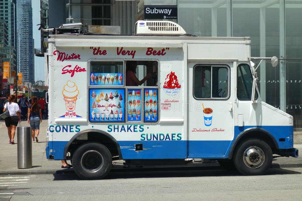Camión del helado imagen editorial. Imagen de manhattan - 41001270