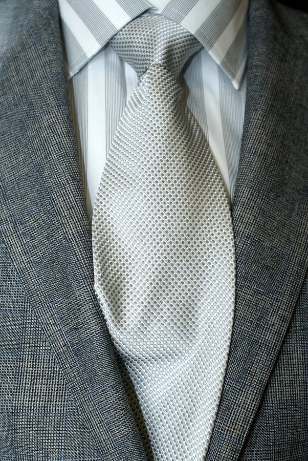 Rivestimento Grigio Con La Camicia, Il Legame & Il Fazzoletto Arancioni ...