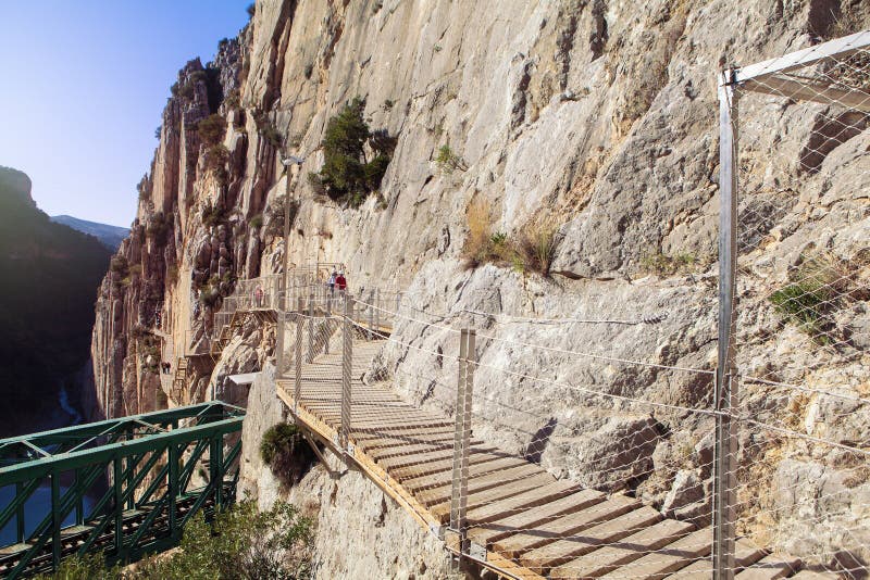 Caminito Del Rey Route in Spanje Stock Foto - Image of gevaar, canion ...