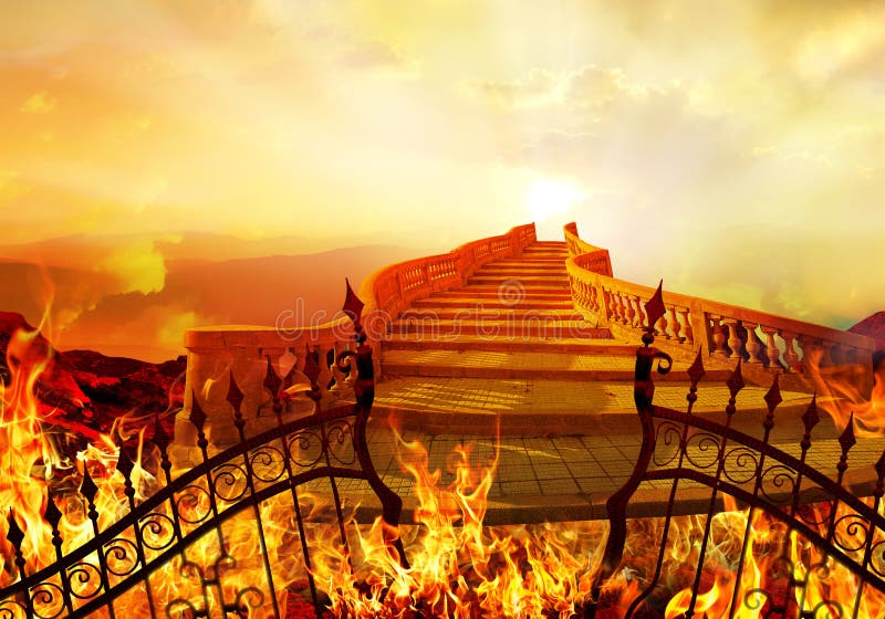 Camino Del Infierno Al Cielo Imagen de archivo - Imagen de fuego ...