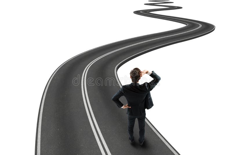 Camino a La Representación De La Meta 3D Foto de archivo - Imagen de ...