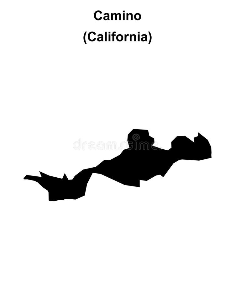 Camino outline map stock vector. Illustration of blank - 386056904