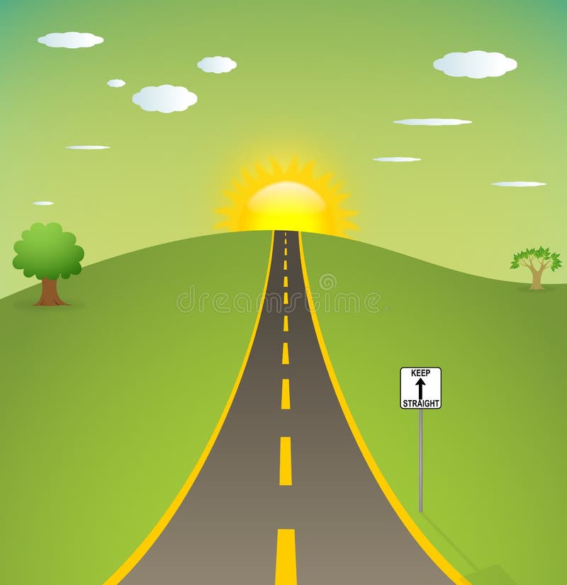 Camino recto stock de ilustración. Ilustración de camino - 20297688